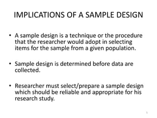 Sampling design, sampling errors, sample size determination | PPTX