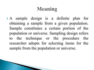 Sampling design | PPTX