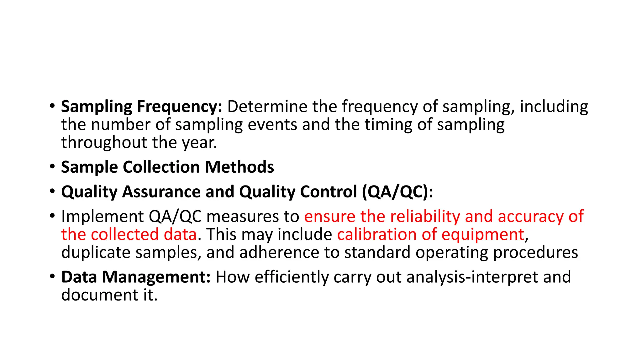 Sampling design-STEPS INVOLVED IN WATER QUALITY SAMPLING | PPTX | Science