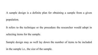 Sampling design. types, methods, merits and demerits | PPTX | Physics ...