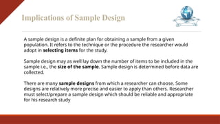 Sampling Design in Research Methodology. | PPTX