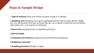 Sampling Design in Research Methodology. | PPTX