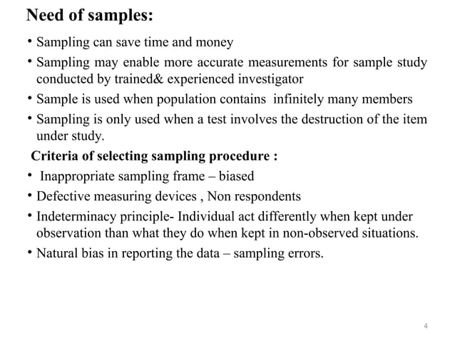 There are several types of the sampling | PPT
