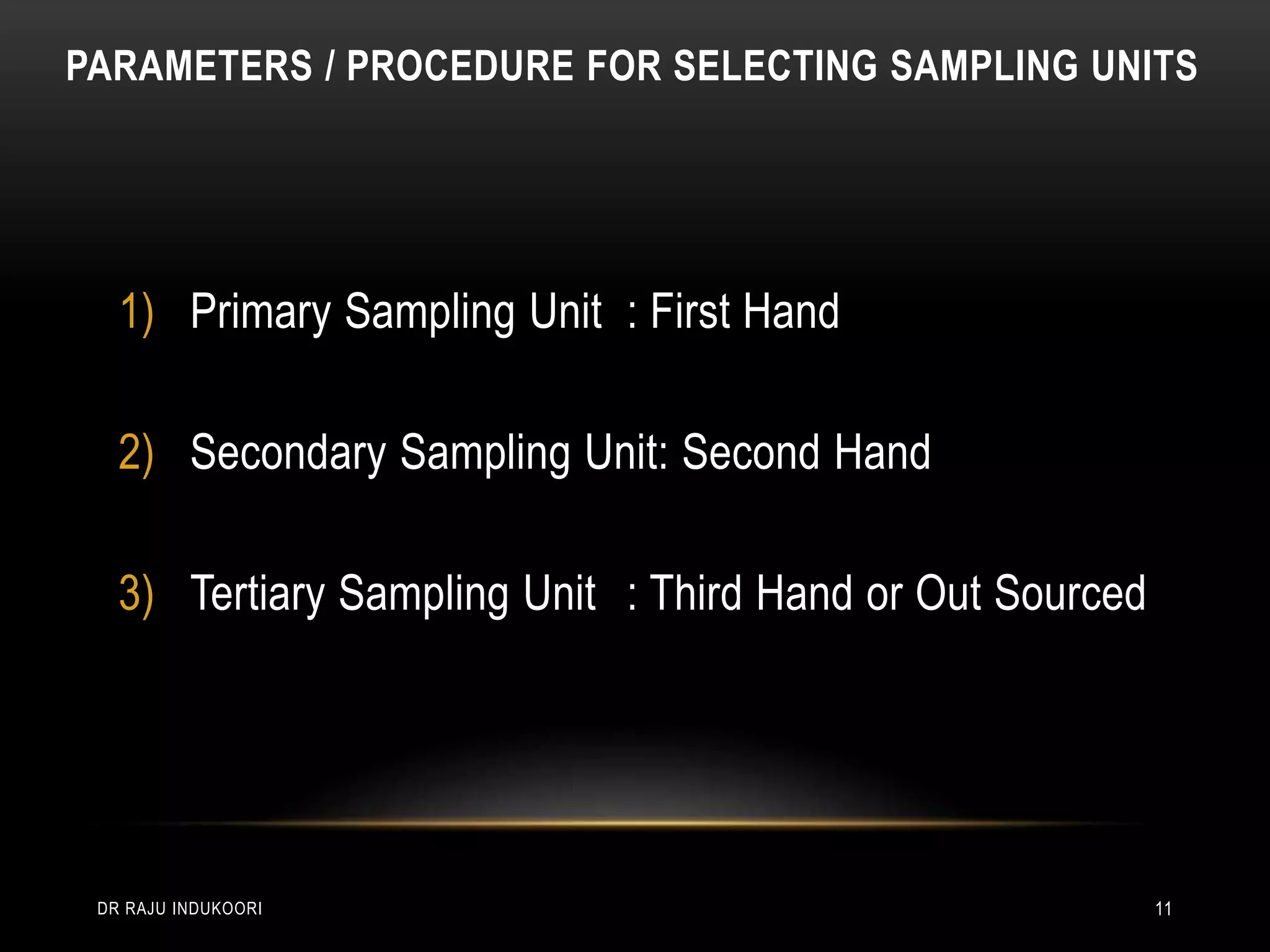Sampling design and procedure | PPT