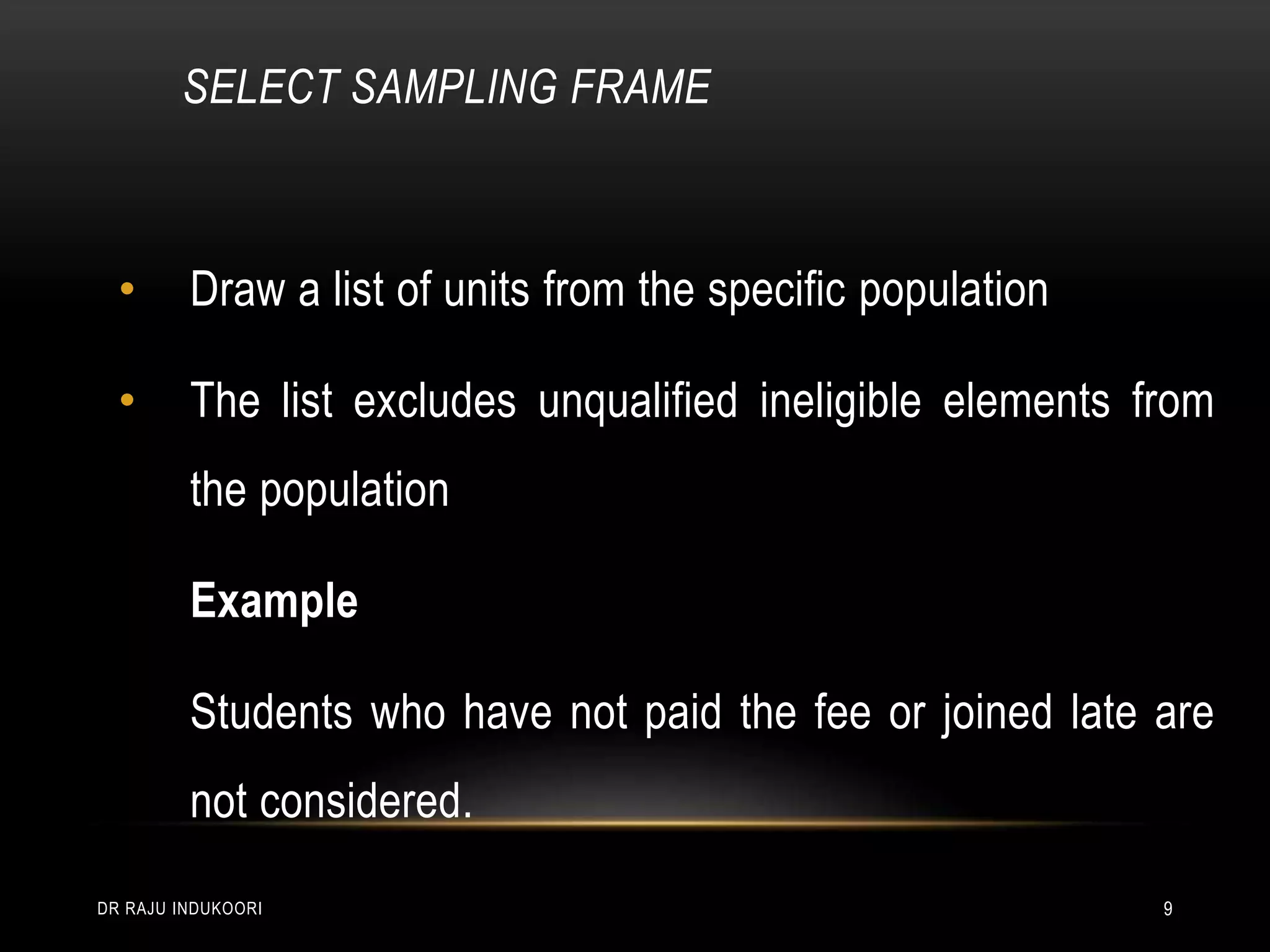 Sampling design and procedure | PPT