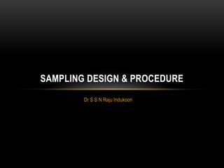 Sampling design and procedure | PPT