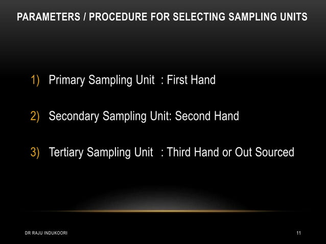 Sampling design and procedure | PPT