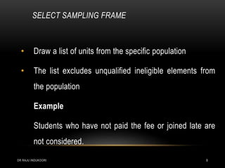 Sampling design and procedure | PPT
