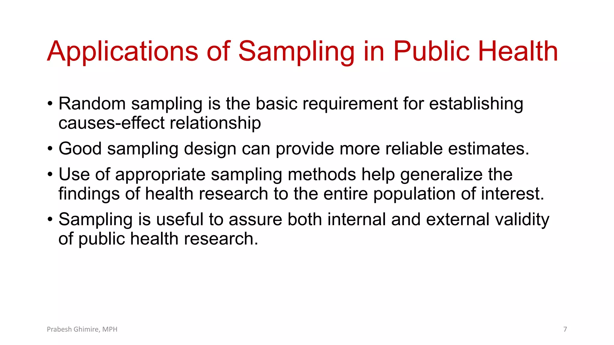 Sampling design and procedures | PPTX