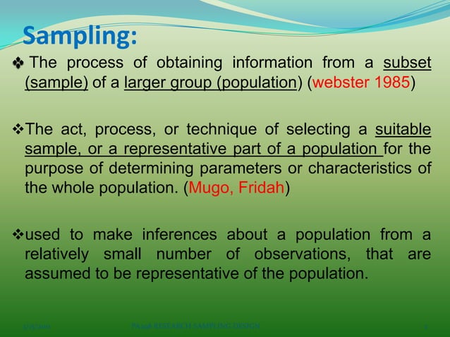 Sampling design john ladaran | PPT