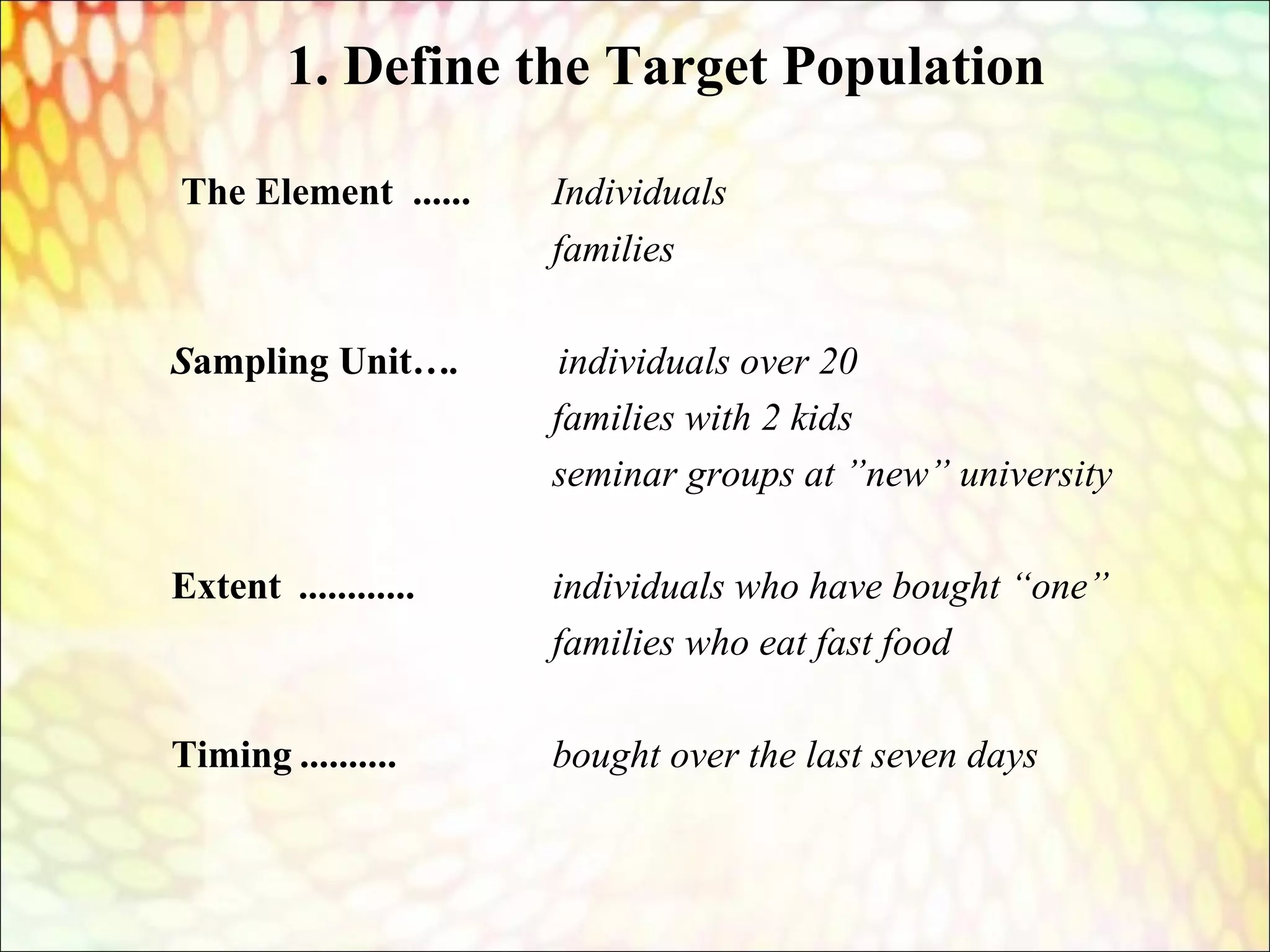 Sampling design ppt | PPT