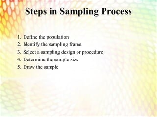 Sampling design ppt | PPT