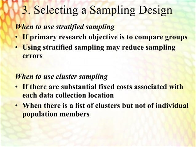 Sampling design ppt | PPT