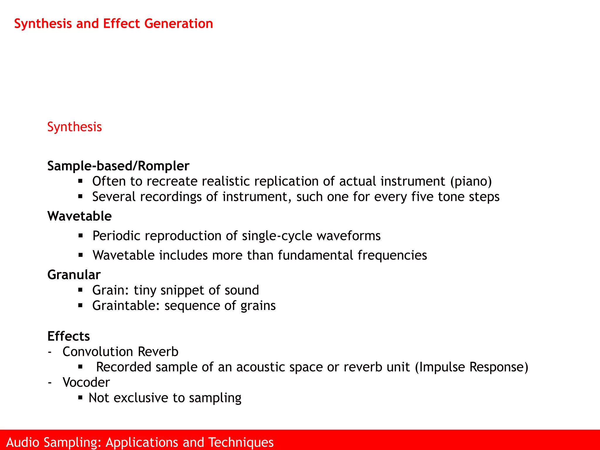 Audio Sampling: Application and Techniques | PDF