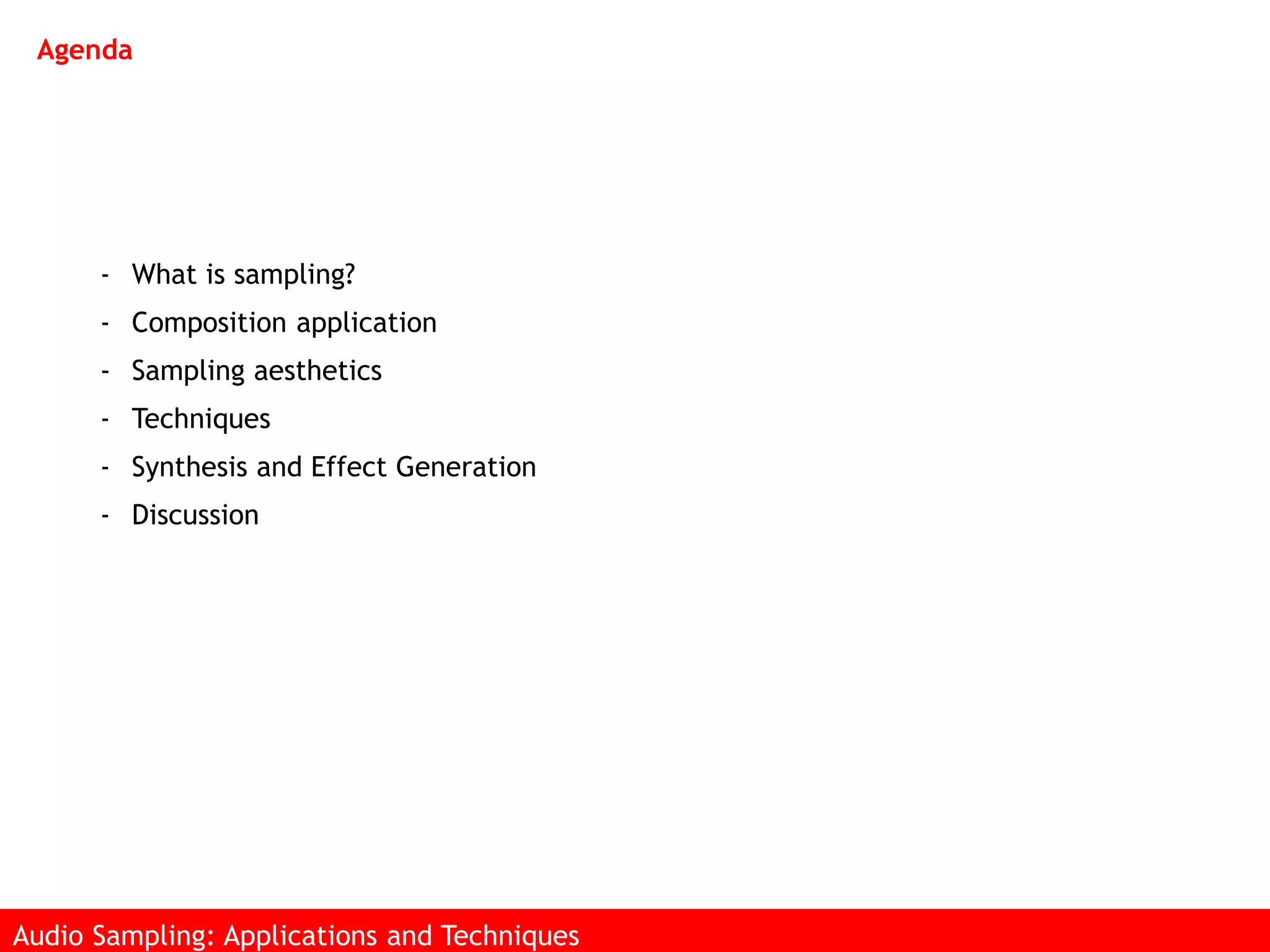 Audio Sampling: Application and Techniques | PDF