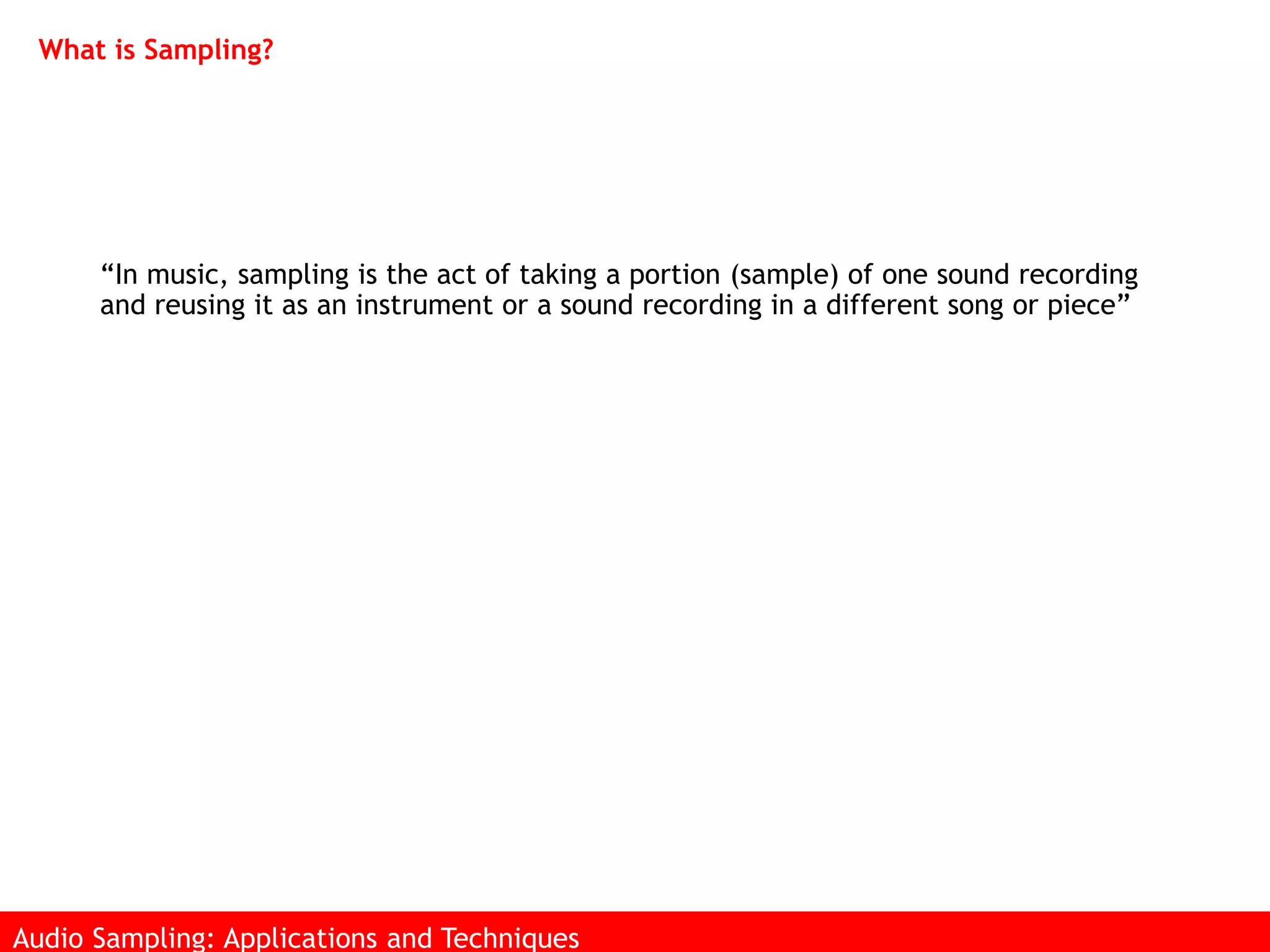 Audio Sampling: Application and Techniques | PDF