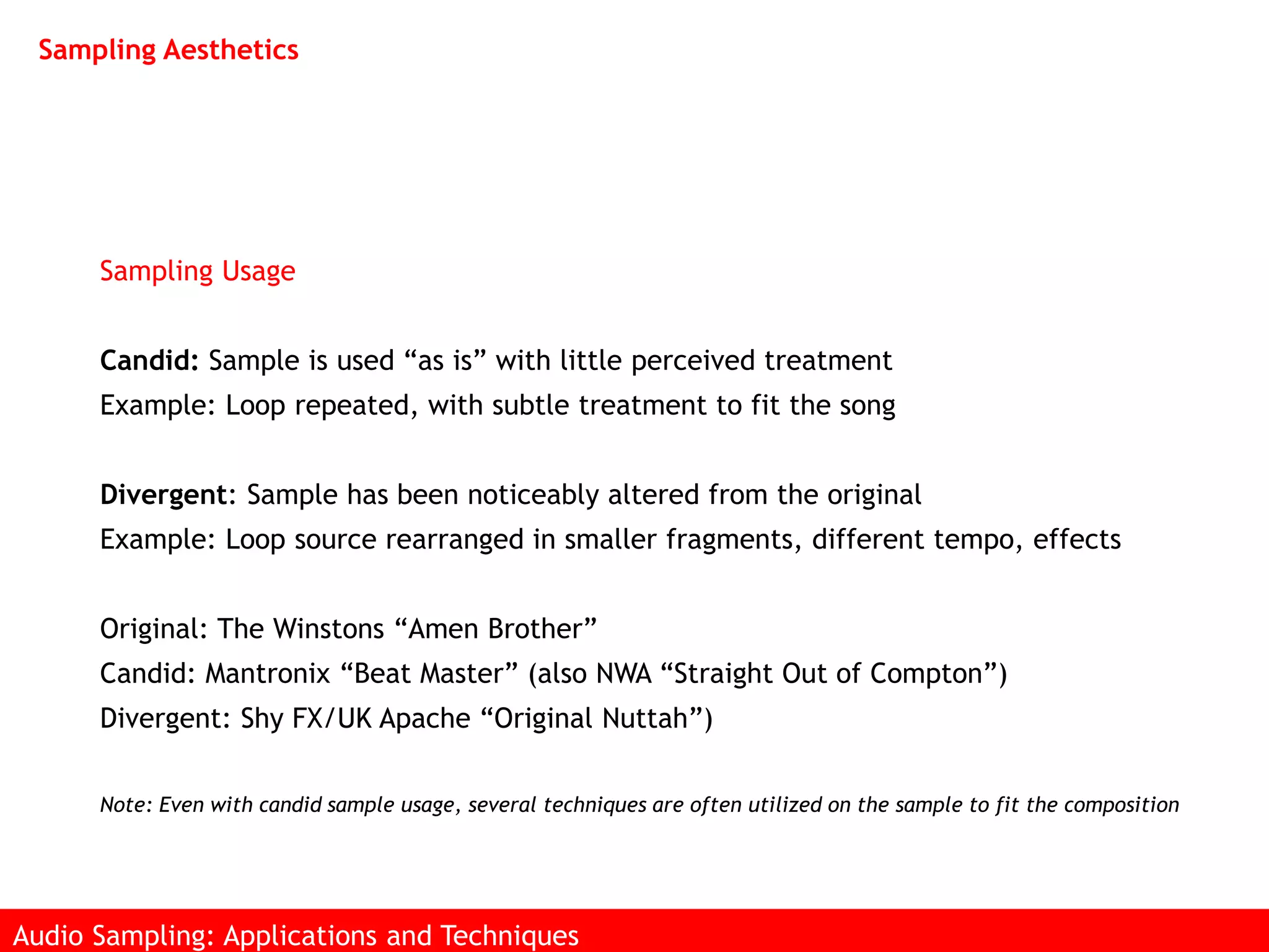Audio Sampling: Application and Techniques | PDF