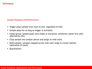 Audio Sampling: Application and Techniques | PDF