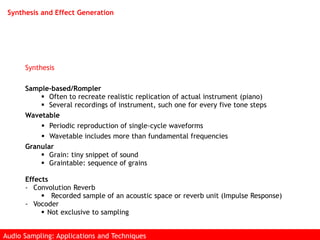 Audio Sampling: Application and Techniques | PDF