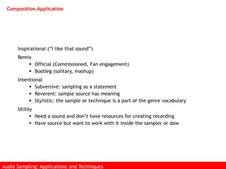 Audio Sampling: Application and Techniques | PDF