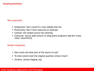 Audio Sampling: Application and Techniques | PDF