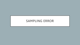 Sampling Error as part of business stats | PPT