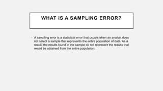Sampling Error as part of business stats | PPT