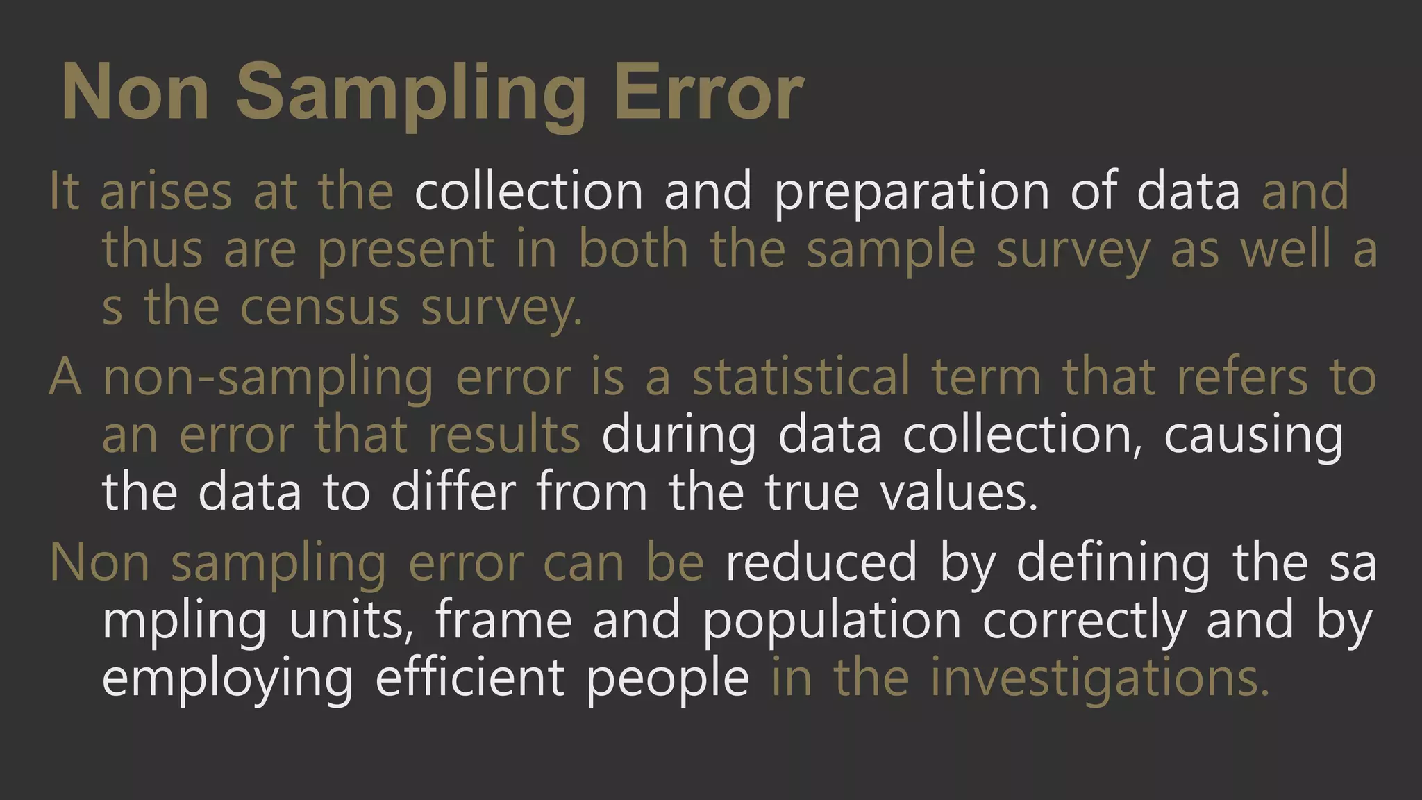 Errors in Sampling - Types, Examples and Concepts | PPTX