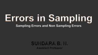 Errors in Sampling - Types, Examples and Concepts | PPTX