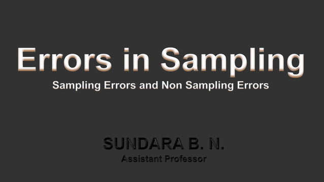 Errors in Sampling - Types, Examples and Concepts | PPTX | Science