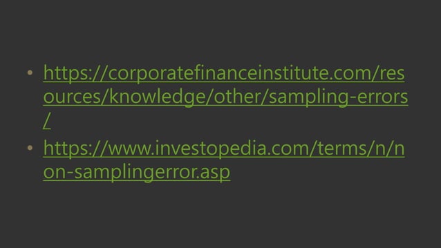 Errors In Sampling Types Examples And Concepts Pptx Science