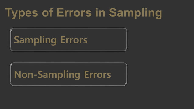 Errors in Sampling - Types, Examples and Concepts | PPTX | Science