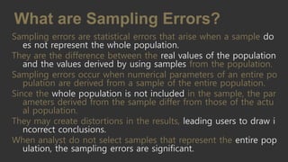 Errors in Sampling - Types, Examples and Concepts | PPTX | Science