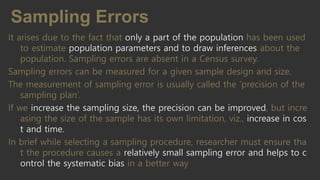 Errors in Sampling - Types, Examples and Concepts | PPTX