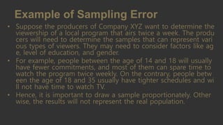 Errors in Sampling - Types, Examples and Concepts | PPTX
