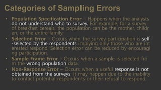 Errors in Sampling - Types, Examples and Concepts | PPTX
