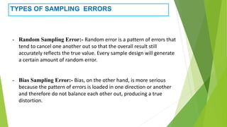 sampling errors -6-marketing research- business | PPT