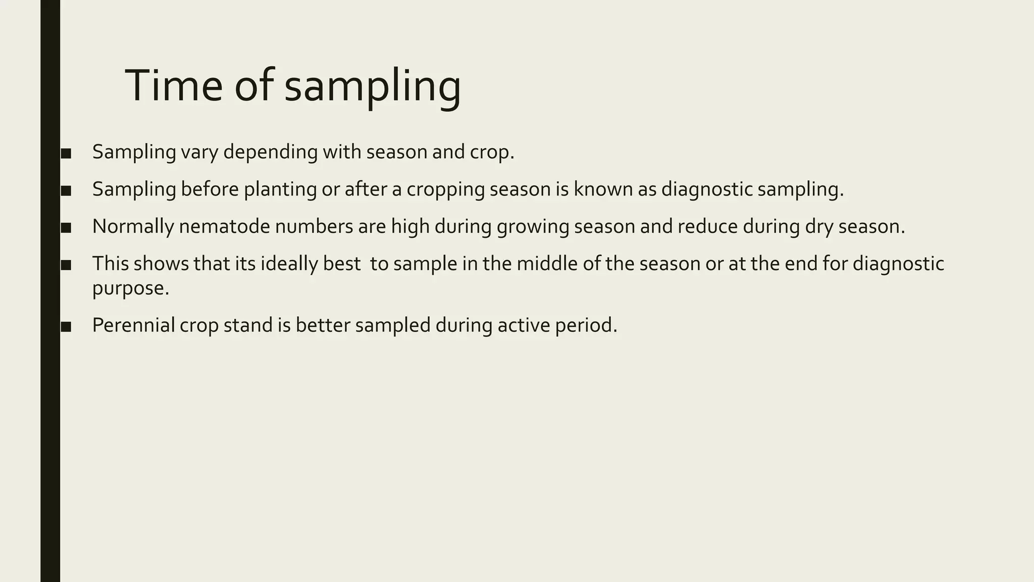 Sampling,extraction and identification of plant parasitic nematodes PPN ...