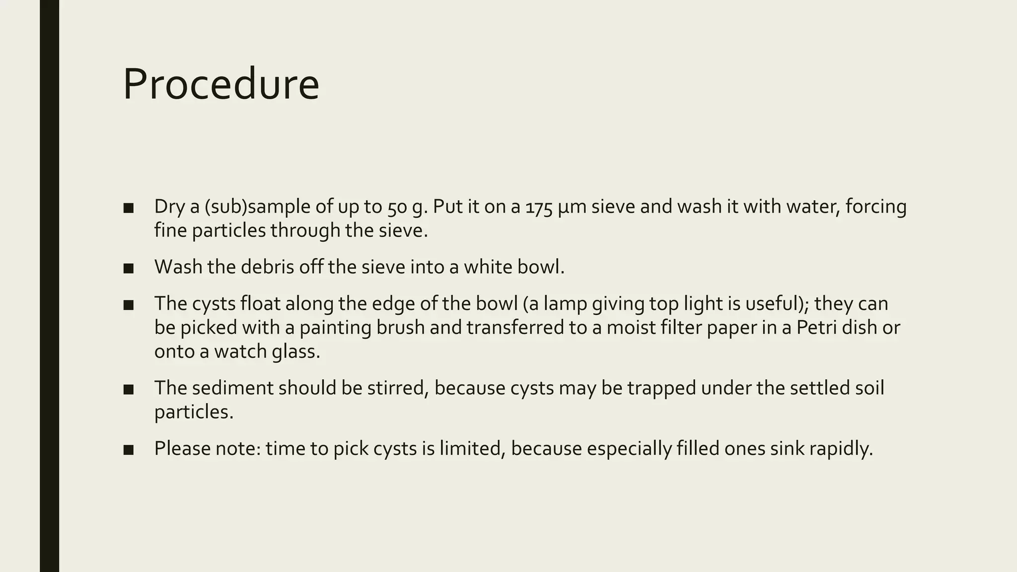 Sampling,extraction and identification of plant parasitic nematodes PPN ...