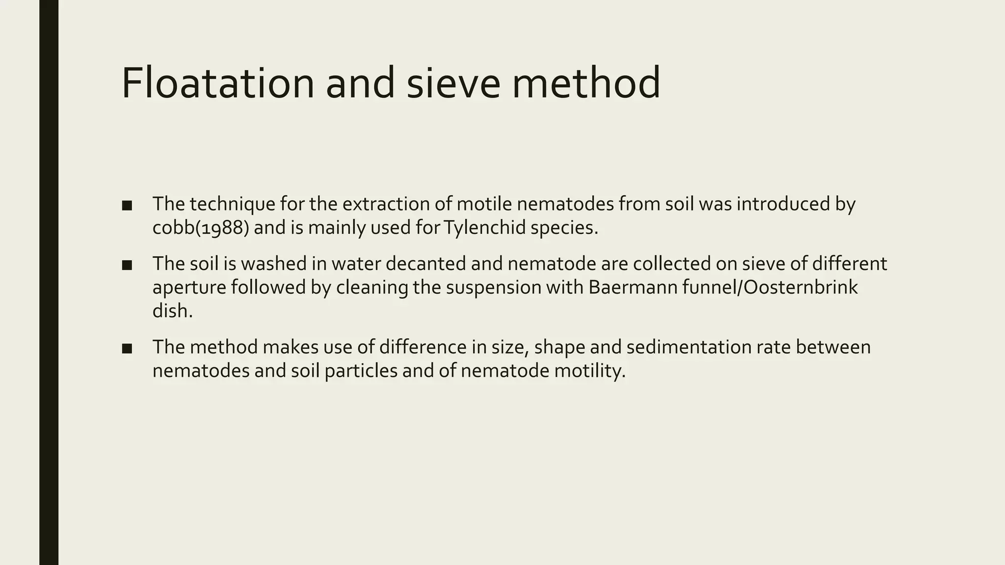 Sampling,extraction and identification of plant parasitic nematodes PPN ...