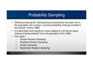 Sampling fundamentals | PPTX