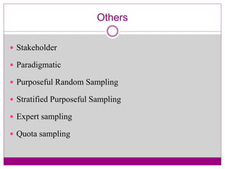 Sampling in qualitative researc | PPTX