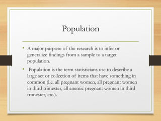 Sampling in quantitative research for beguiners | PPTX