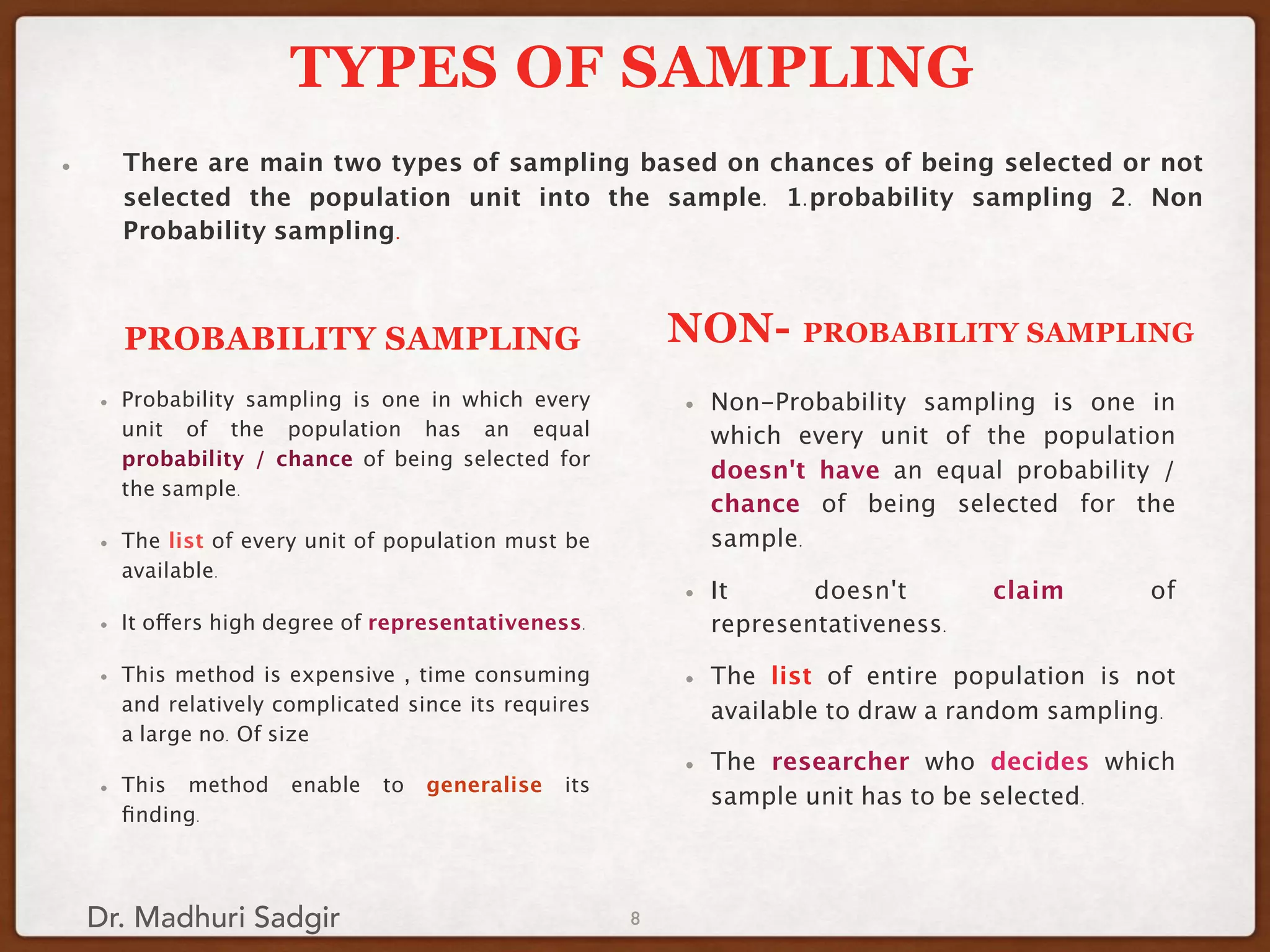 Sampling in research | PDF