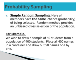 sampling types power point presentation (BSc) | PPT