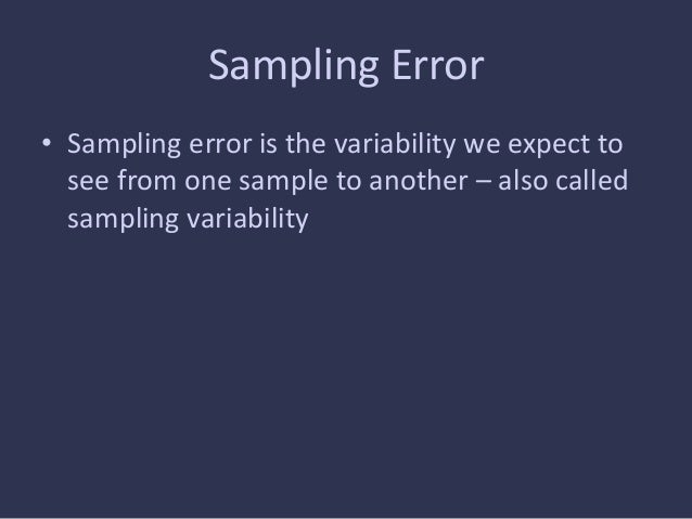 Sampling means