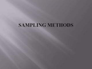 Sampling methods (Sociology) | PPT
