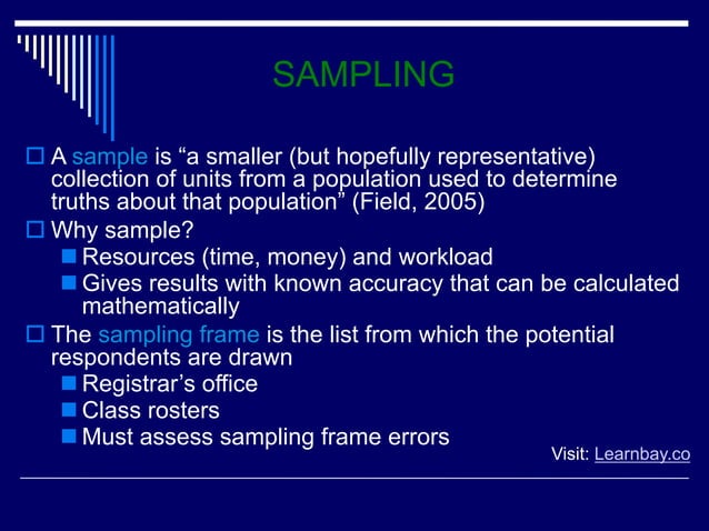 Sampling Methods | PPT