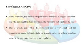 SAMPLING Methods and its types and various techniques | PPTX