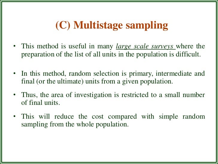 Multistage Sampling